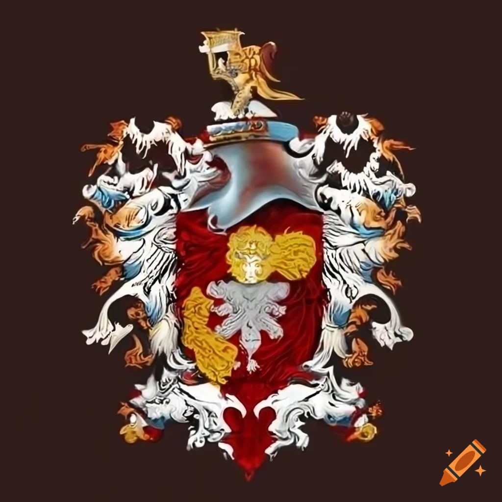 Fancy family crest design for the letter t on Craiyon