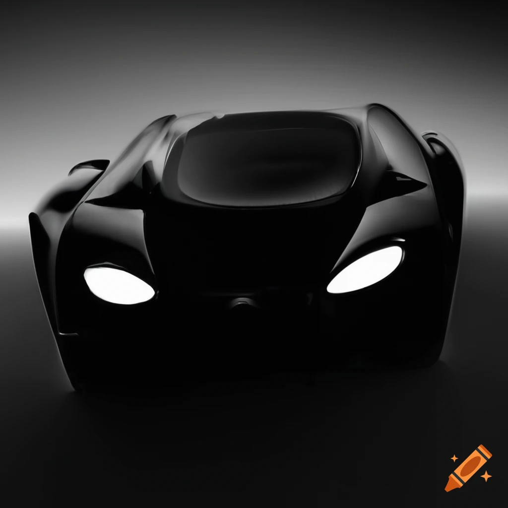 Fast black car on Craiyon