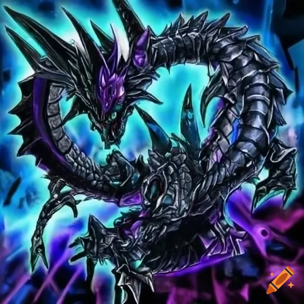 Artwork of a dark labradorite gem dragon on Craiyon