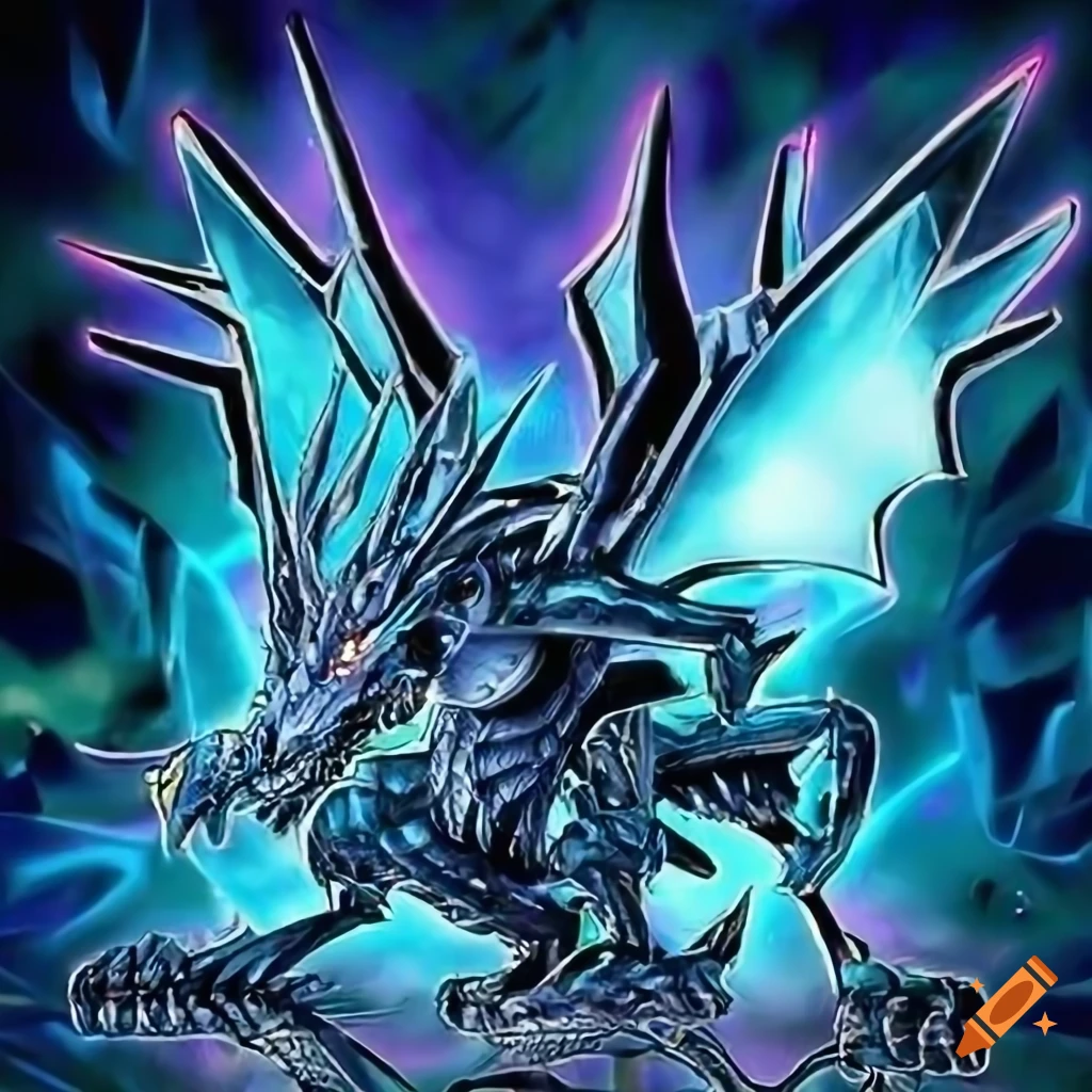 Yugioh card art of a chimera on Craiyon
