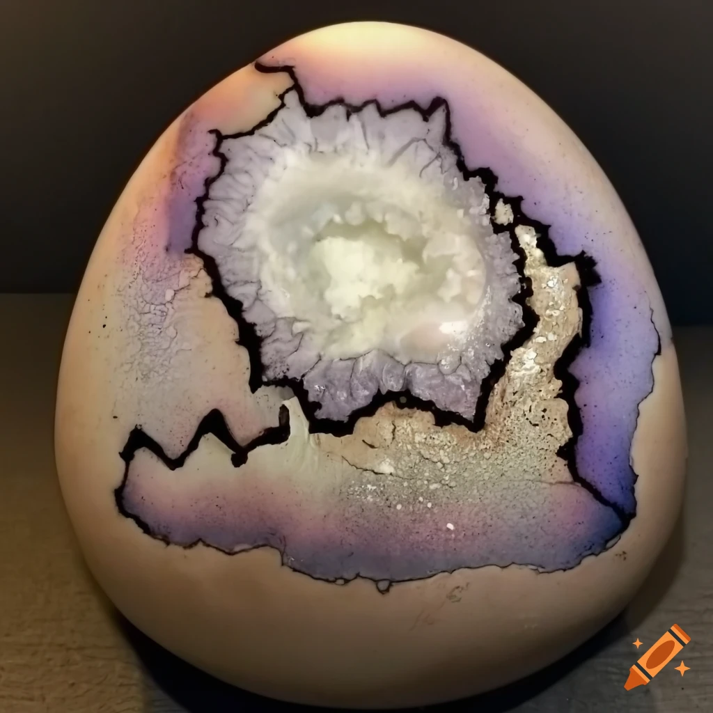 Poignant cracked geode artwork on Craiyon