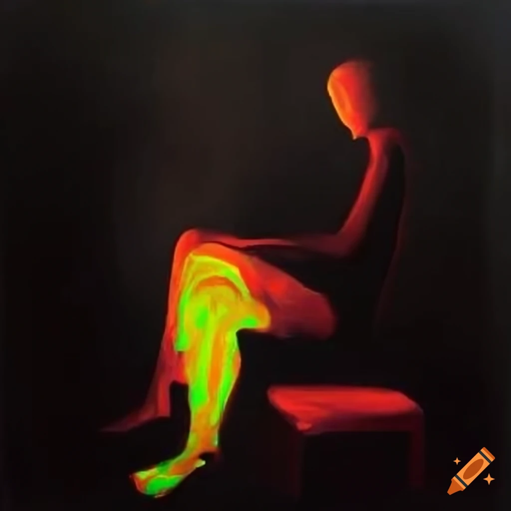 Melting figures on a transparent background on Craiyon