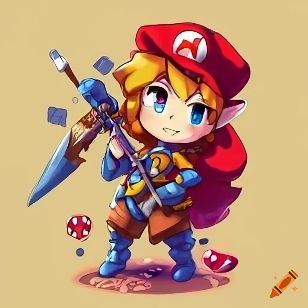 Chibi anime depiction of Super Mario RPG Geno character on Craiyon