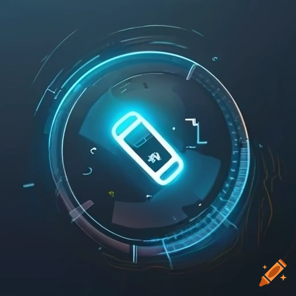 Futuristic icons for car infotainment system on Craiyon