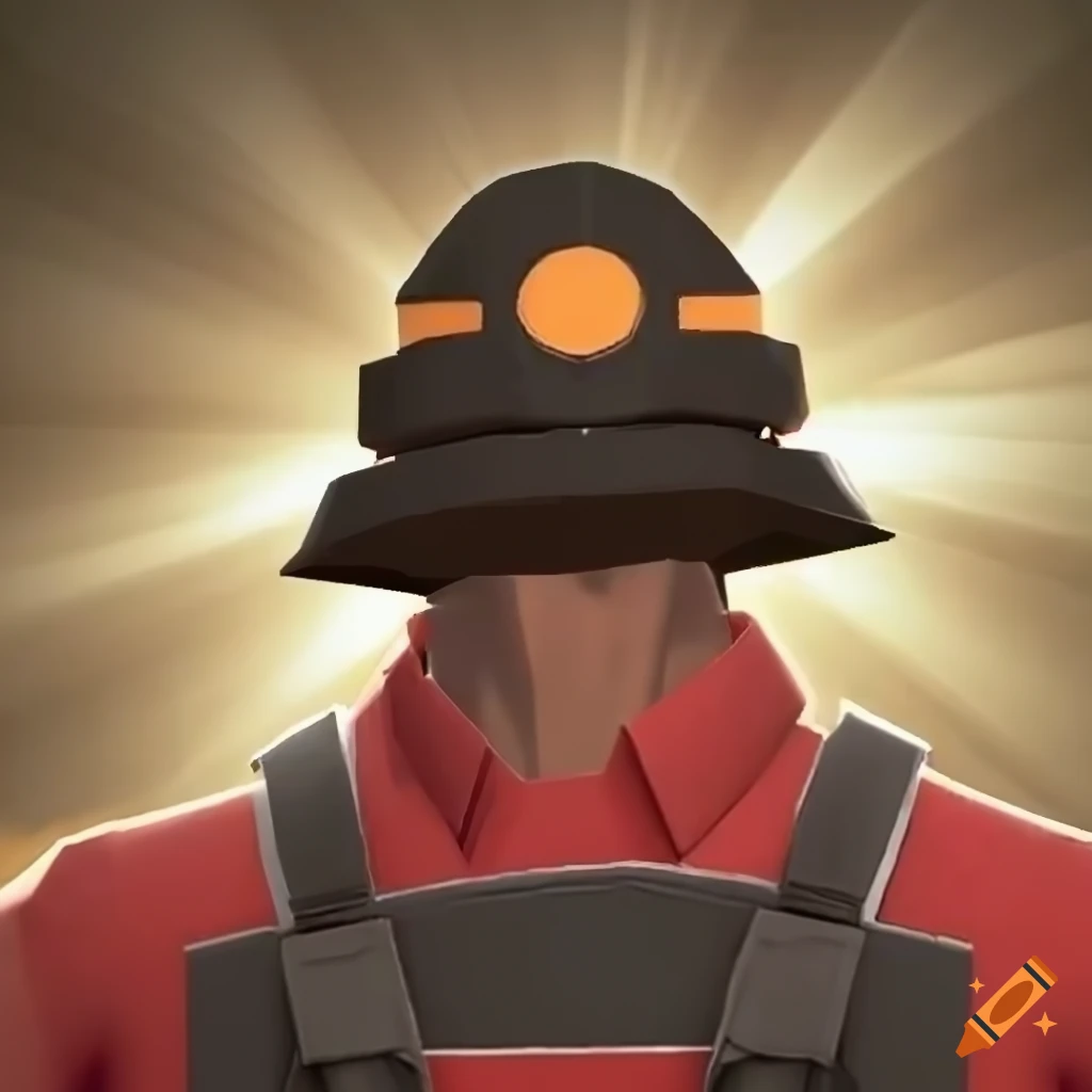 TF2 Brotherhood of Arms hat with Sunbeams effect on Craiyon