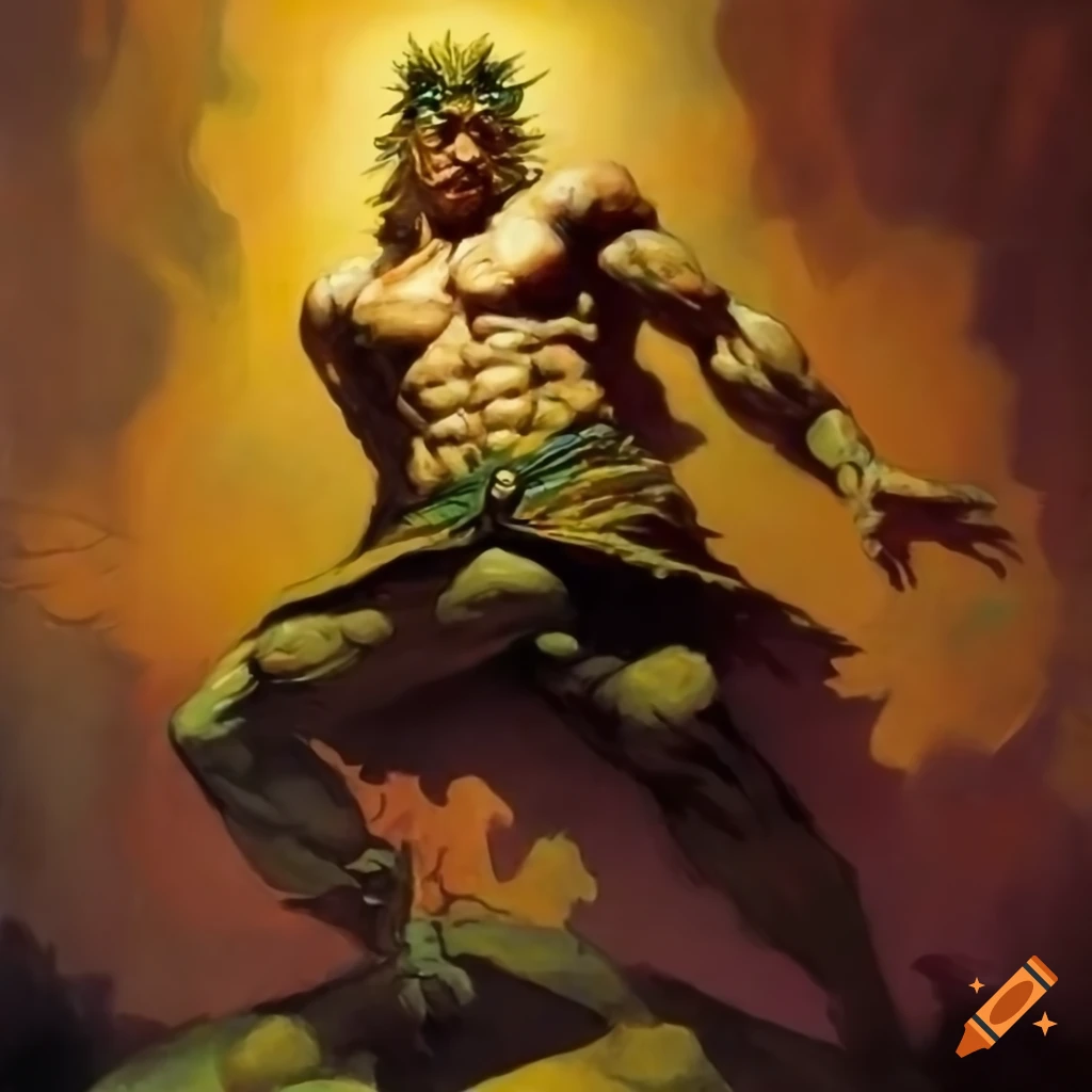 Fantasy art of dio brando by frank frazetta on Craiyon
