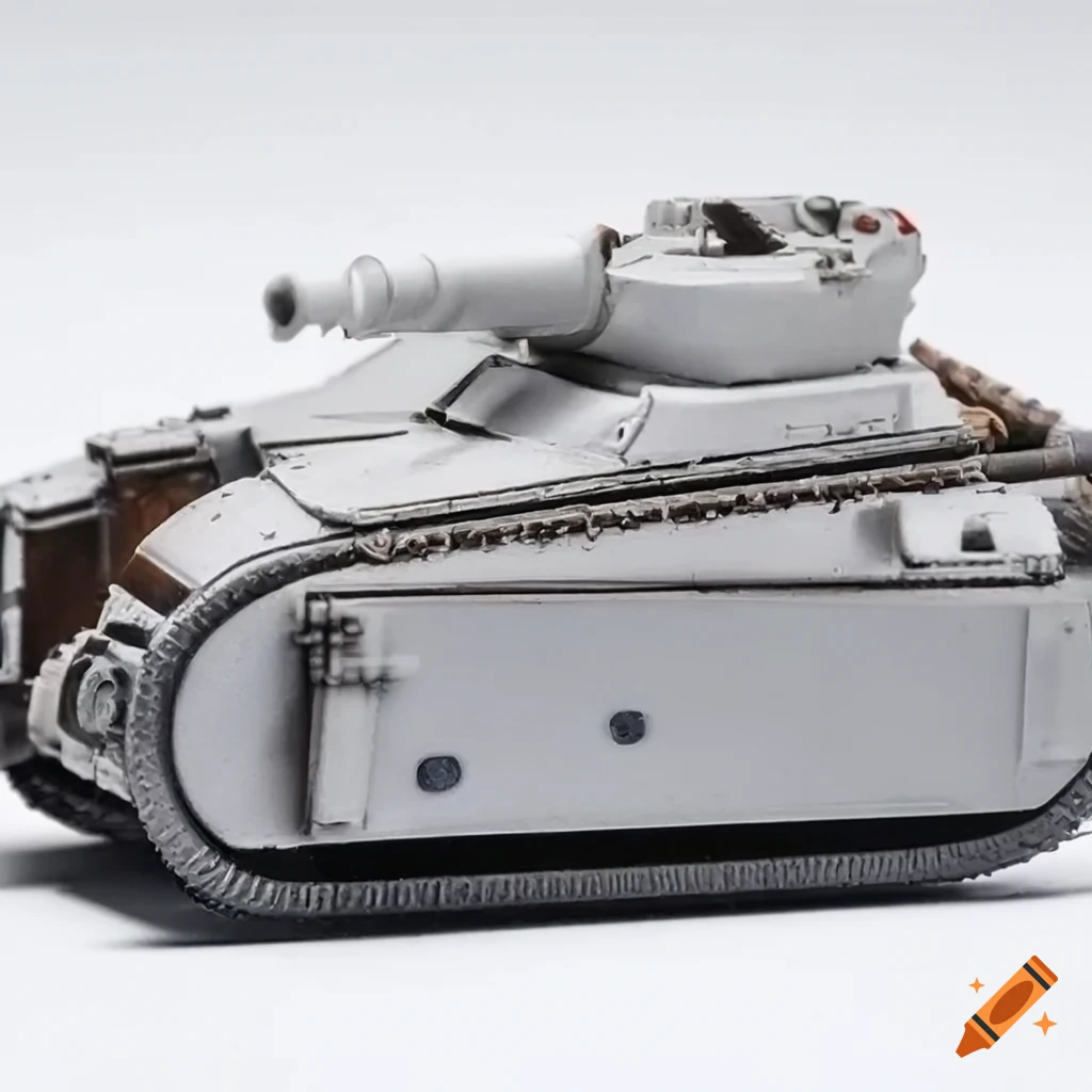 White steampunk tank miniature inspired by kaiser empire and t'au on ...