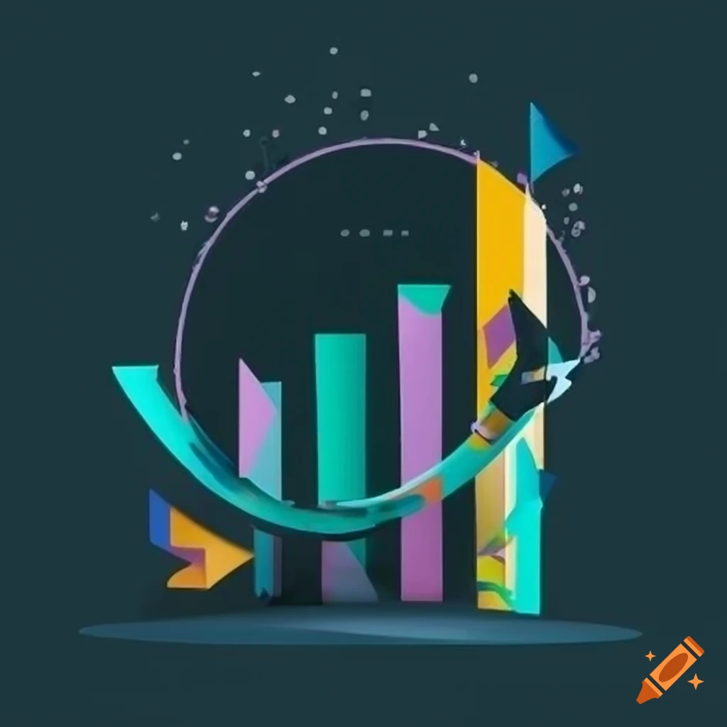 Corporate charts and graphs with positive results on Craiyon