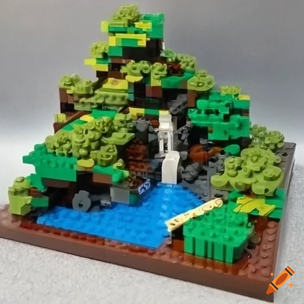 Mystical autumn tree lego sculpture on Craiyon