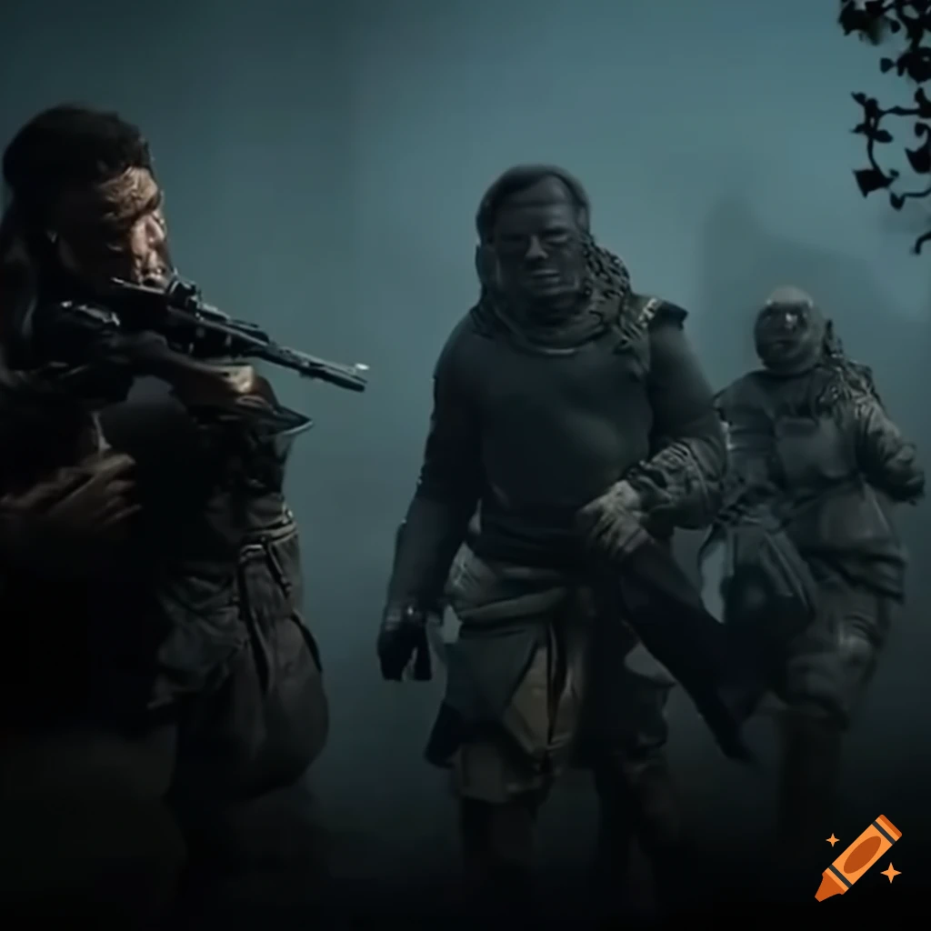 Intense movie scene with saka, martinelli, and trossard