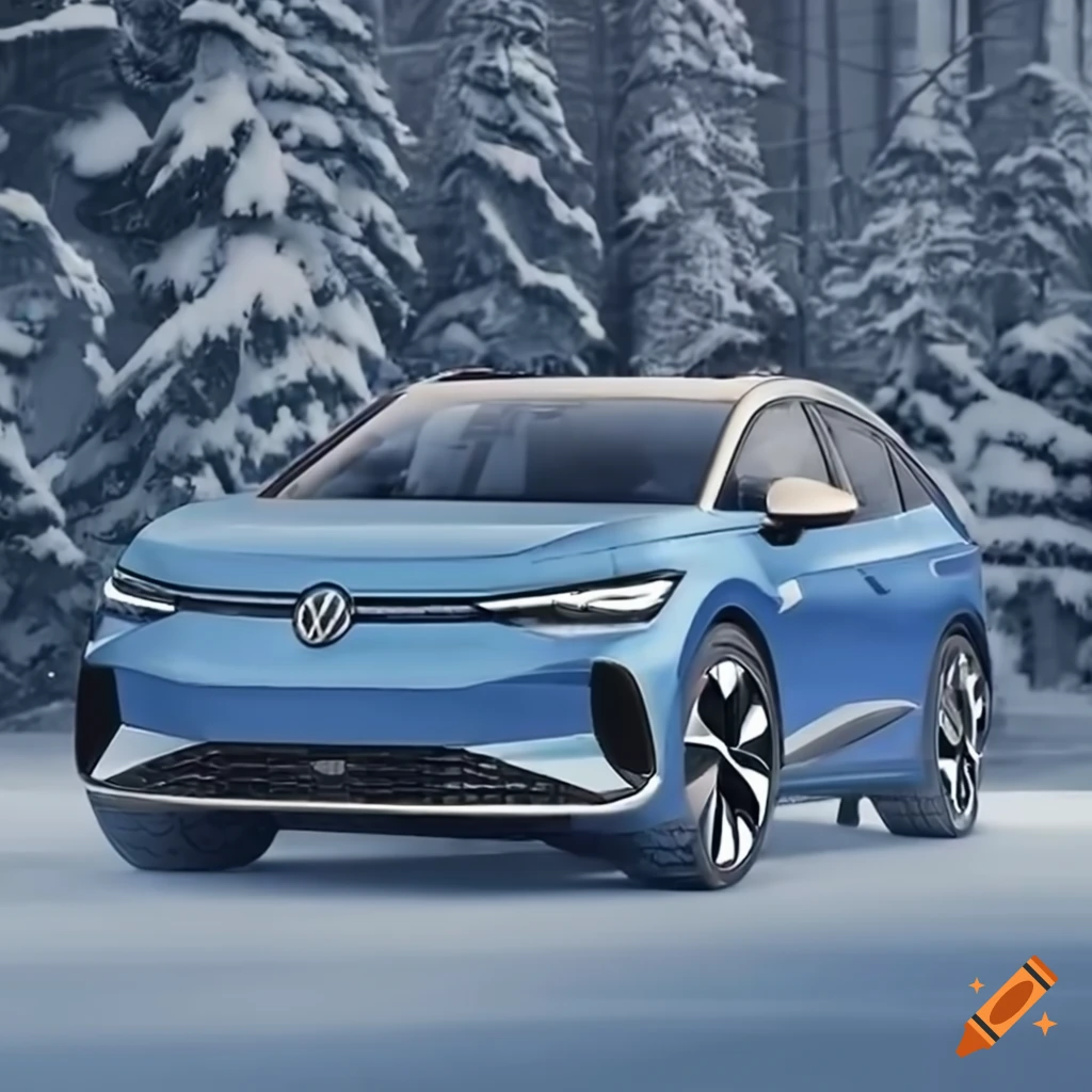 Winter-themed volkswagen id.4 model on Craiyon