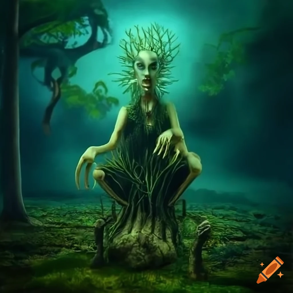 Image of a magical forest with surreal elements