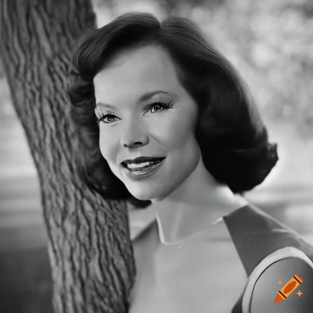 Rosalynn carter by a willow tree in the 1940's