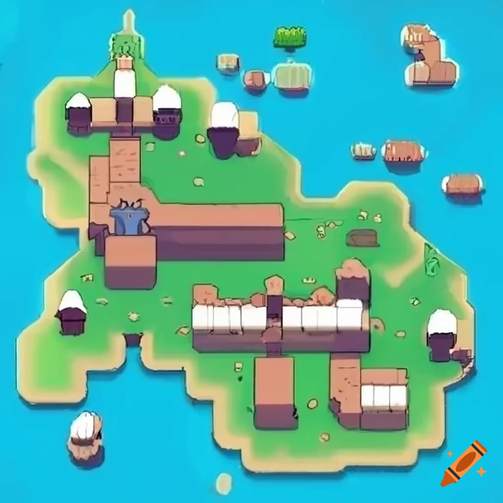 2d map of pokemon third generation on Craiyon