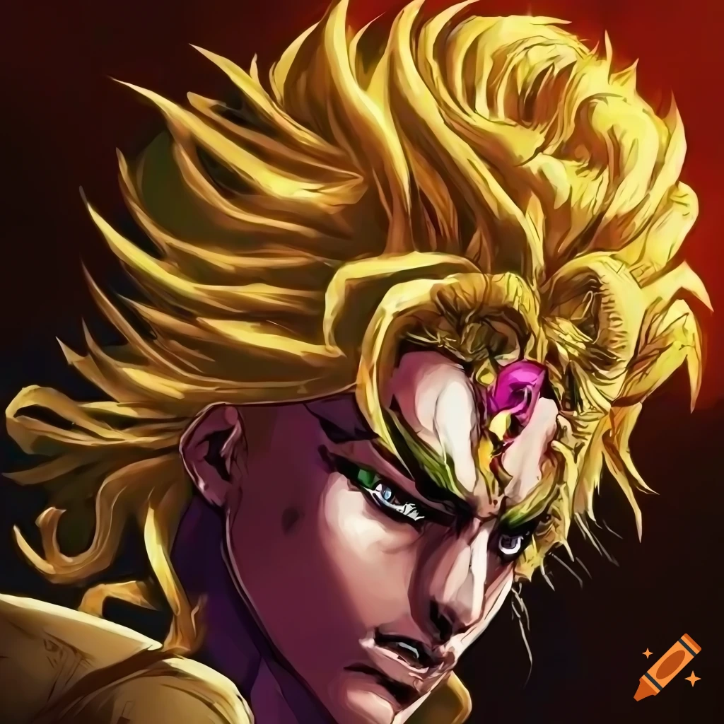 Detailed character art of dio brando by stanley artgerm lau