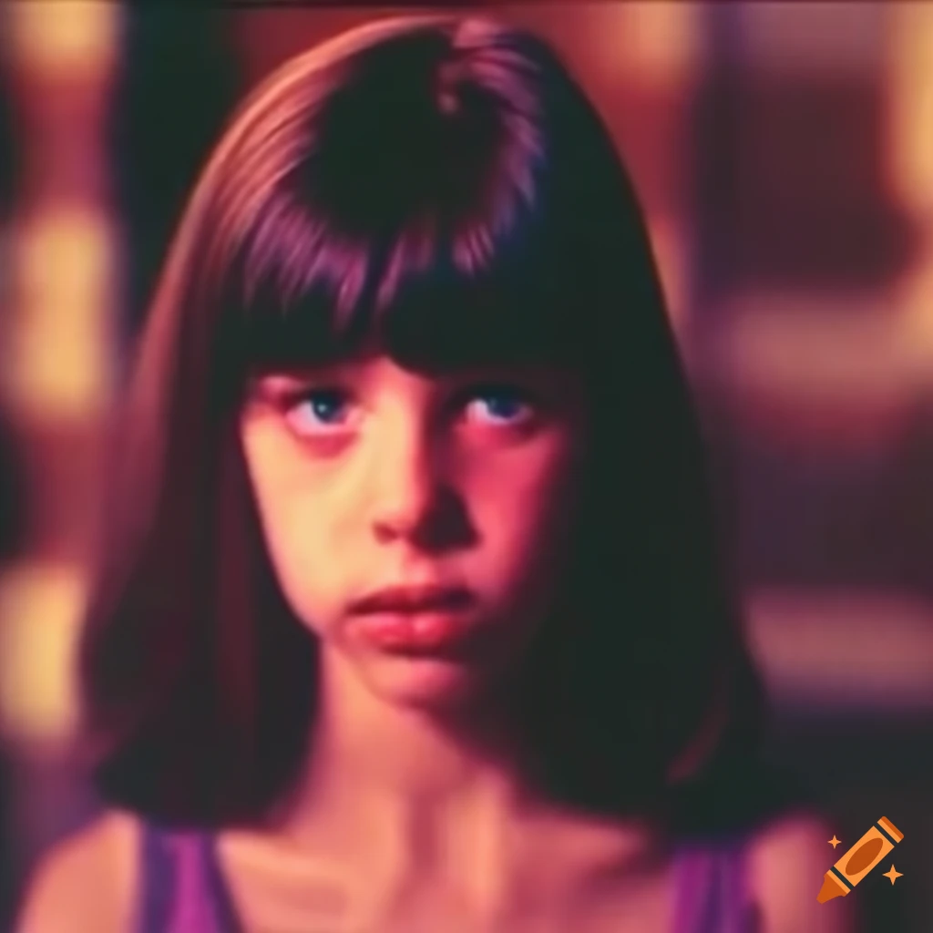 70s teen girl in vhs-style footage