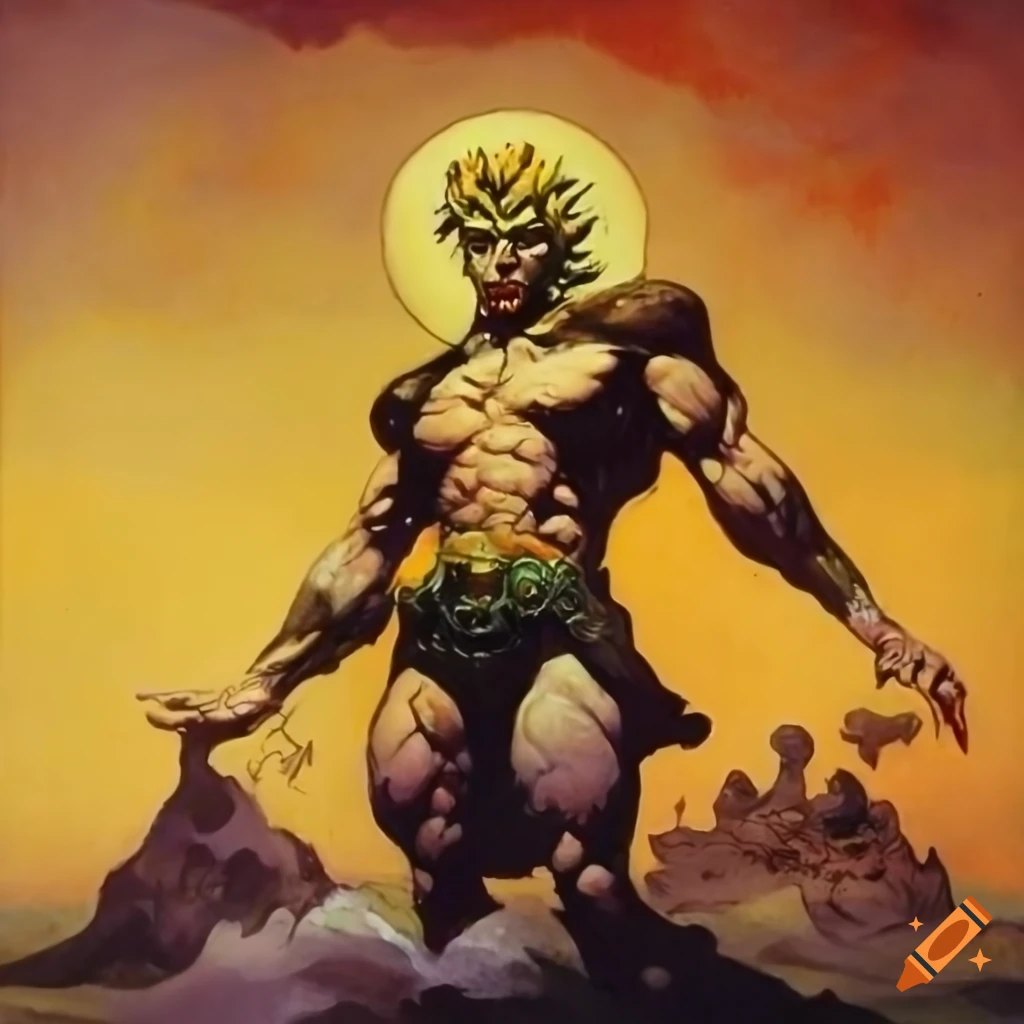 Fantasy art of dio brando by frank frazetta on Craiyon