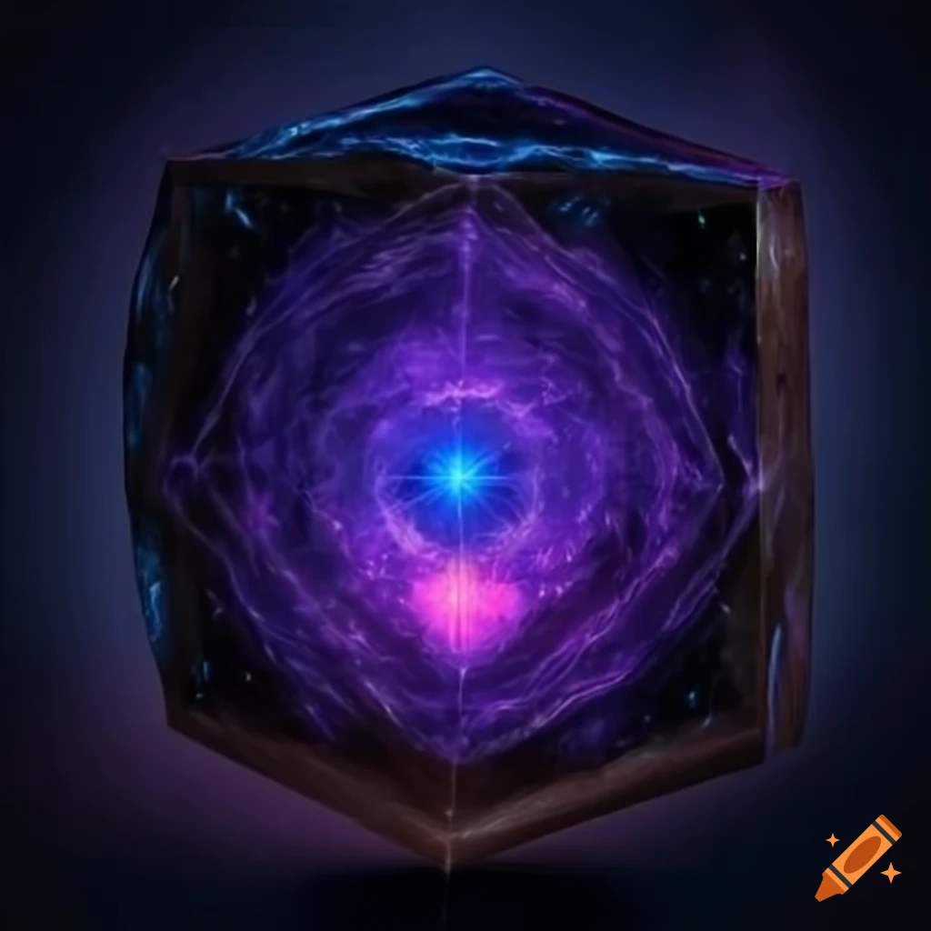 Abstract image of a primordial cosmic cube