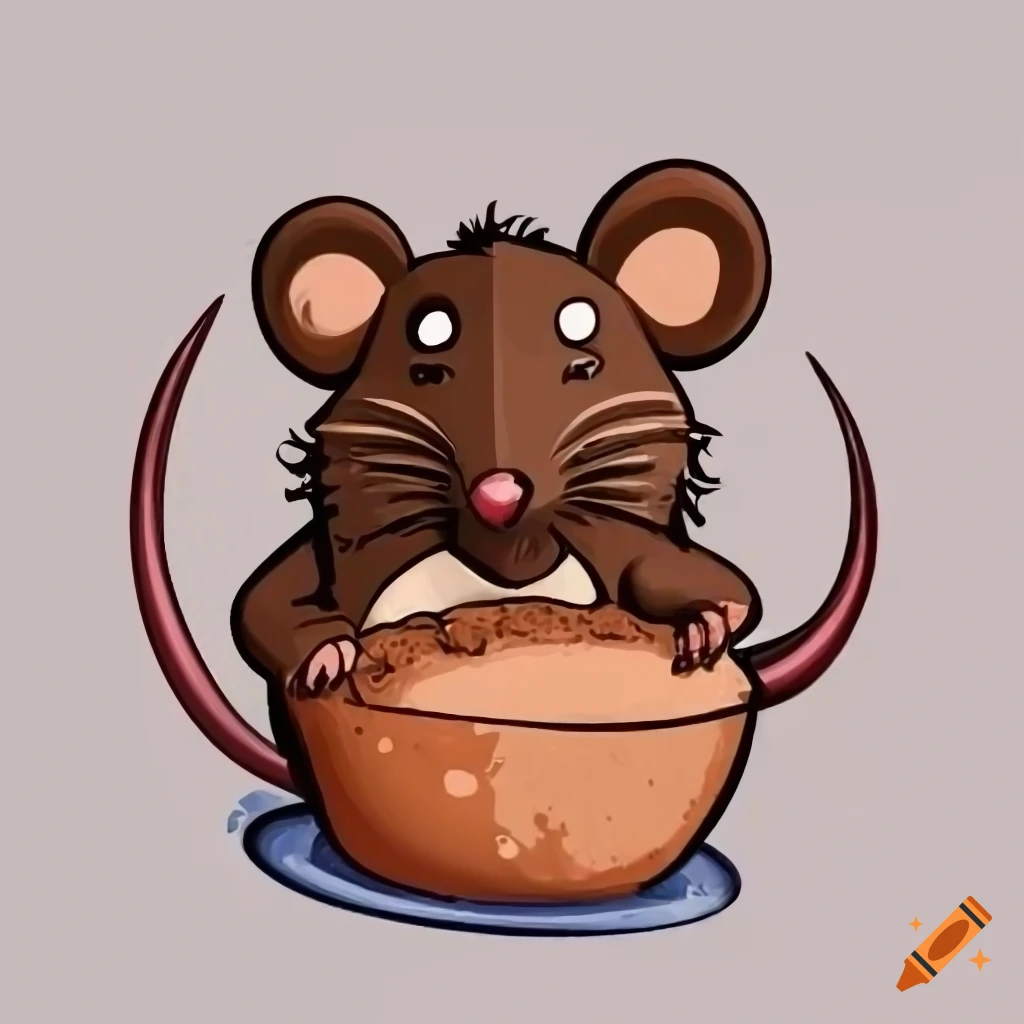 Logo of a brown mouse cooking chocolate desserts