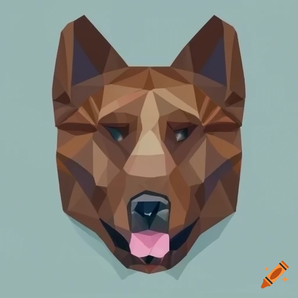 Vector illustration of a dog face
