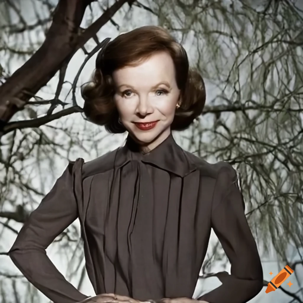 Rosalynn carter by a willow tree in the 1940s