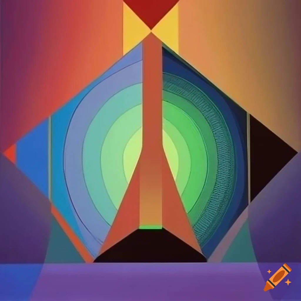 Victor Vasarely's surreal geometric artwork on Craiyon