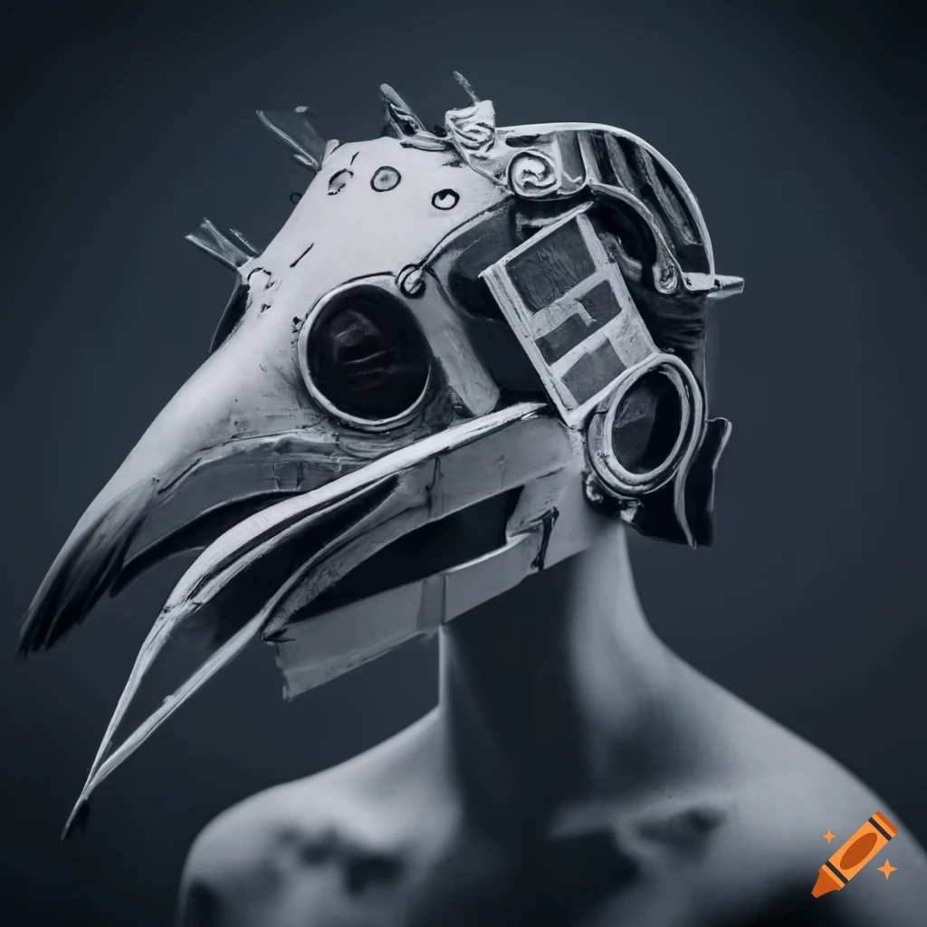 Striking gothic eagle mask with intricate details on Craiyon