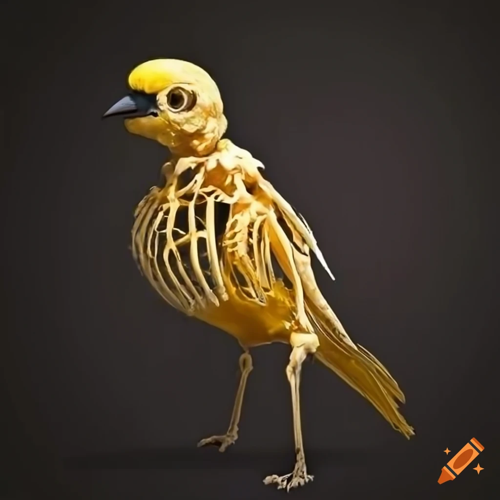 Skeleton canary bird