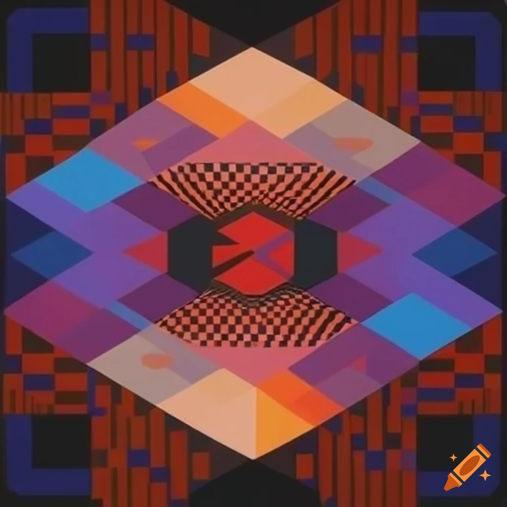 Surreal geometric art by victor vasarely