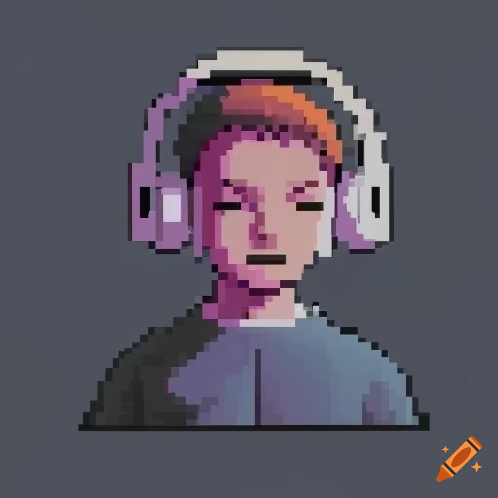 Pixel Art Of A Person Listening To Music On Craiyon