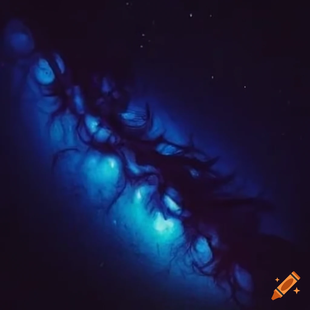 Painting of optimistic nihilism with starry night