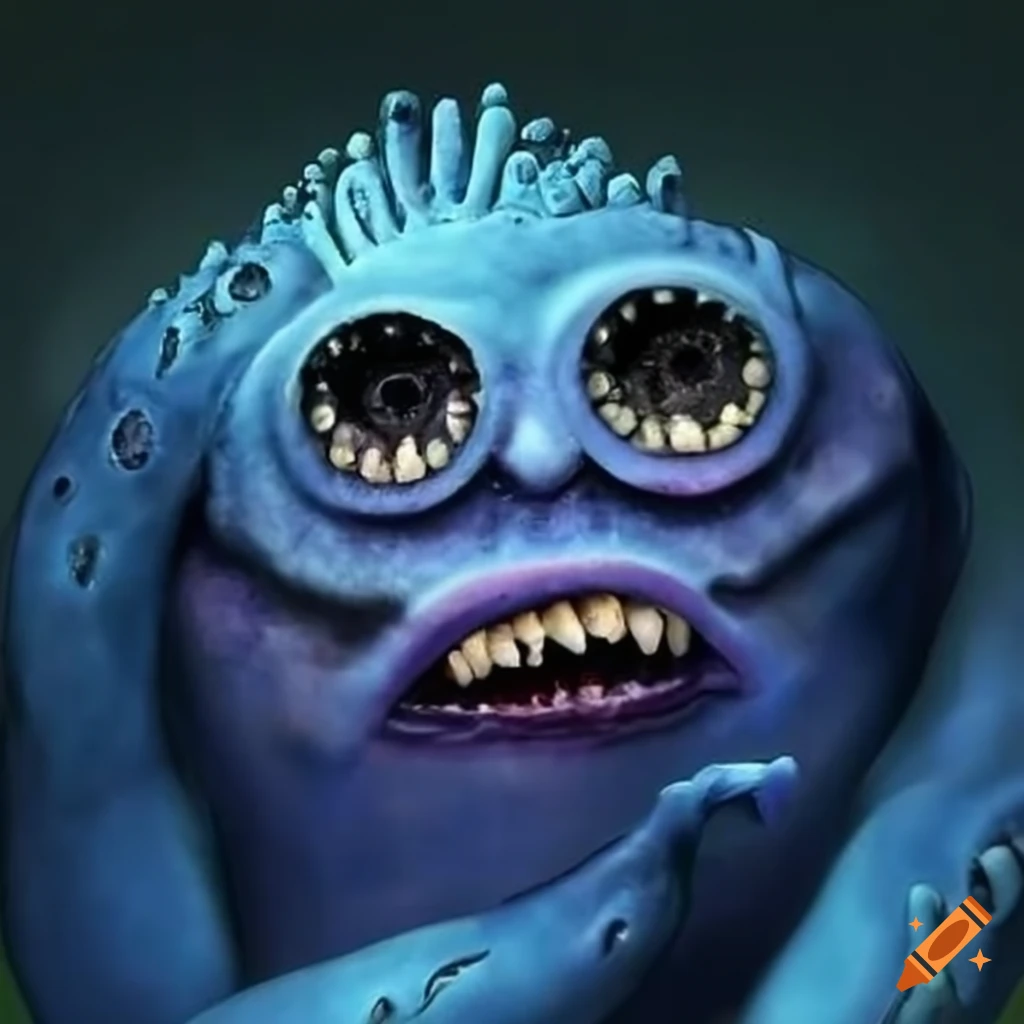 Blueberry monster in hospital on Craiyon