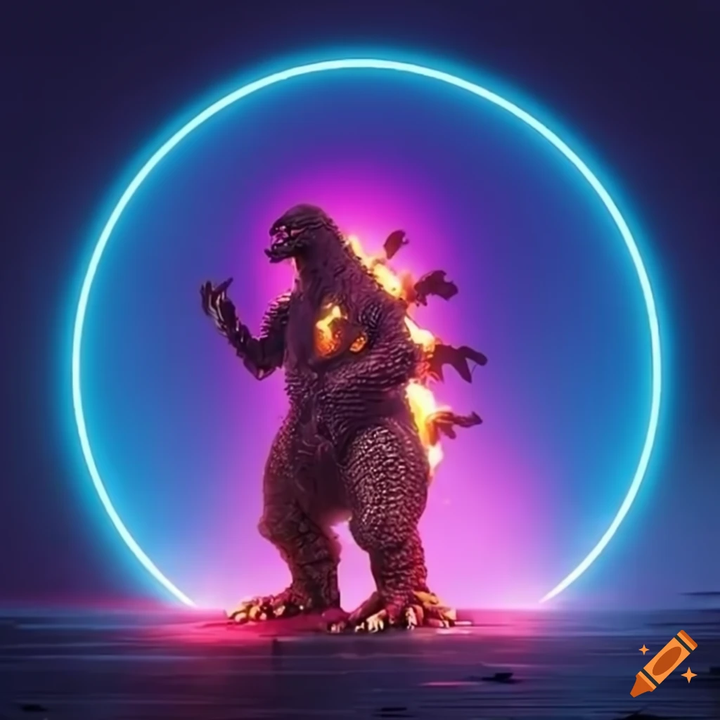 Godzilla gaming logo on Craiyon