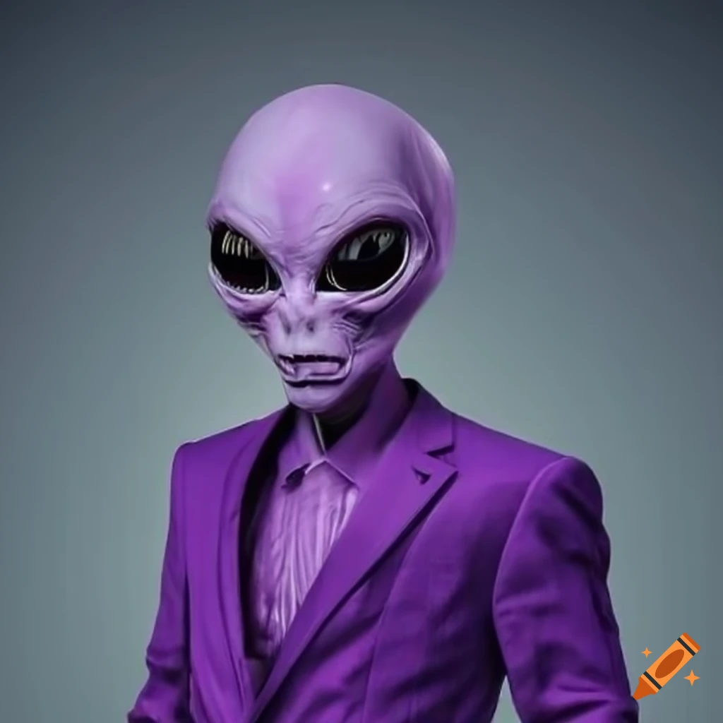 Tall beautiful alien with gilded hair in ornate organic space suit ...