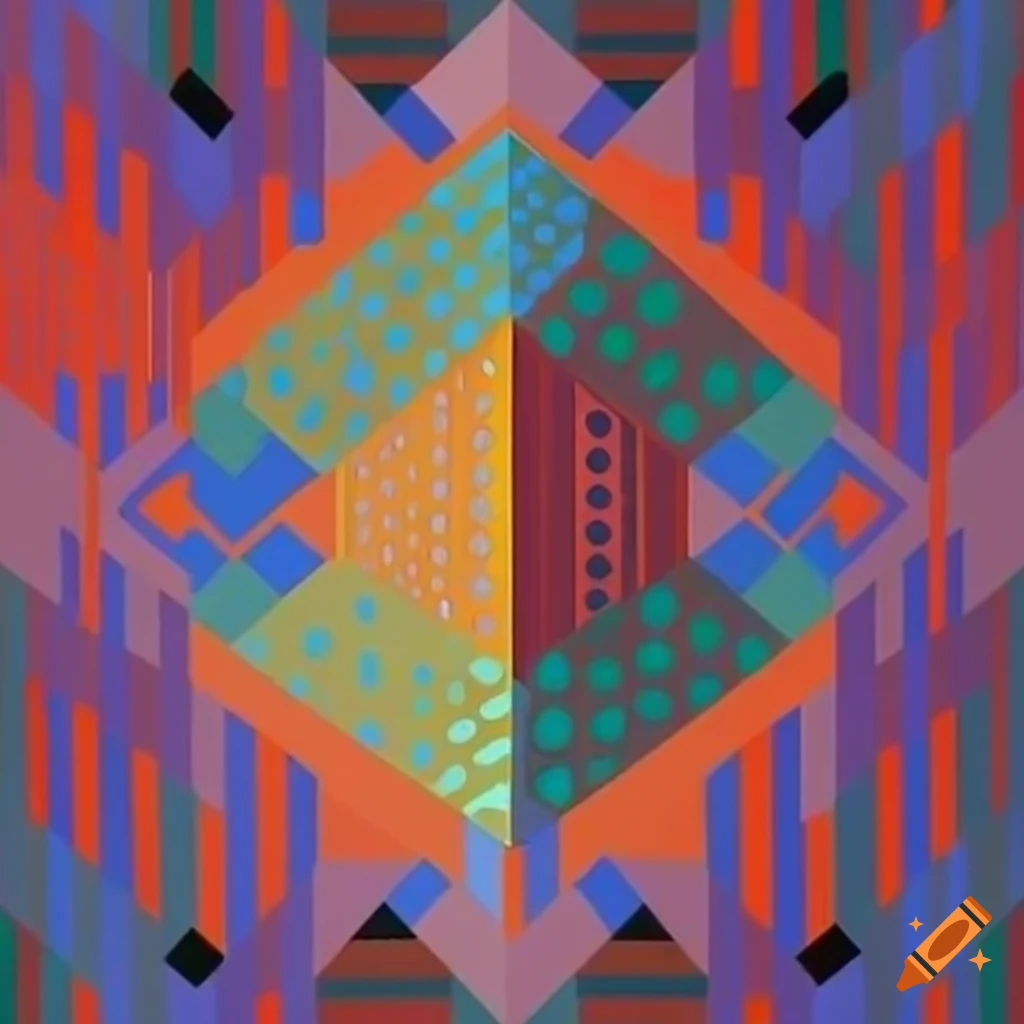 Geometric surrealism by victor vasarely on Craiyon