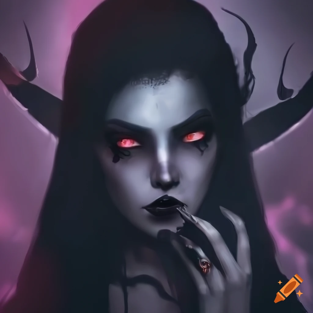 Image of a mysterious and dark fairy character with black wings on Craiyon