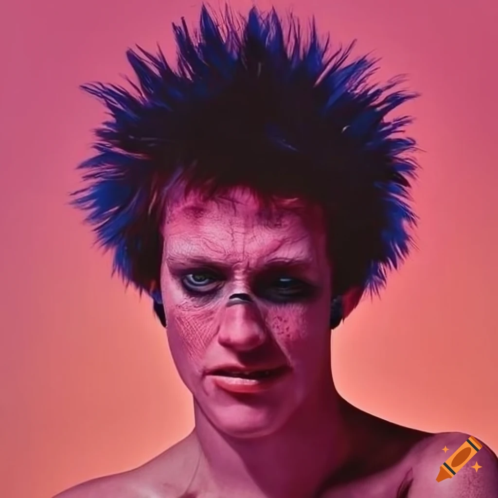 Punk man from the 1970s on Craiyon