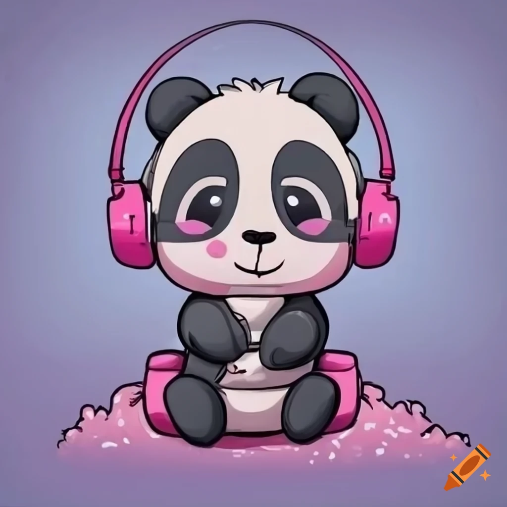 Chibi panda gaming with playstation controller on Craiyon