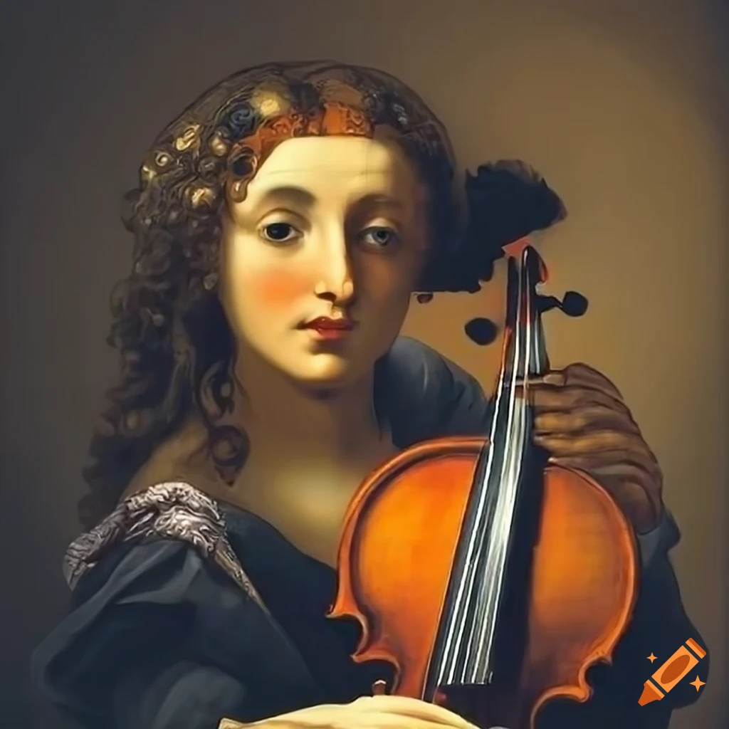Paganini playing the violin on Craiyon