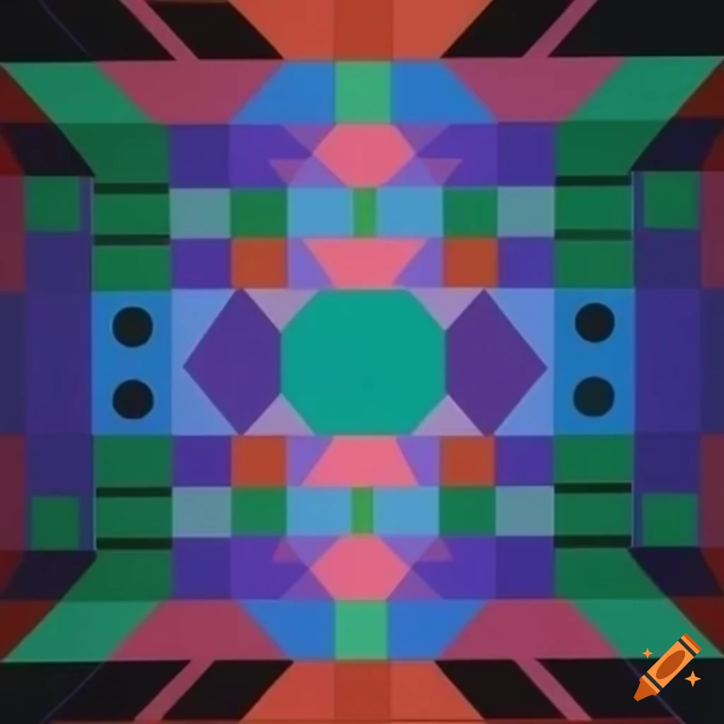 Geometric surreal illusions in vibrant colors