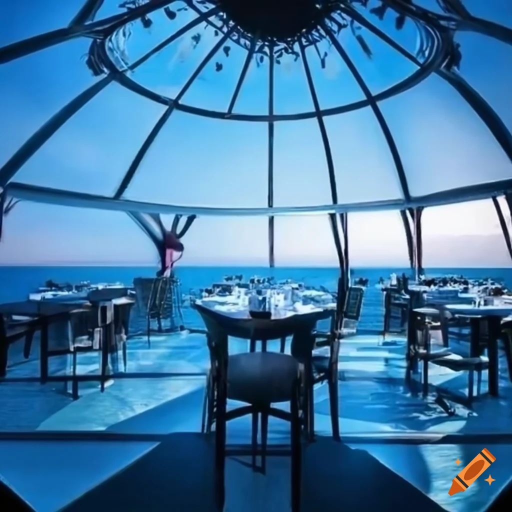Restaurant with panoramic sea view
