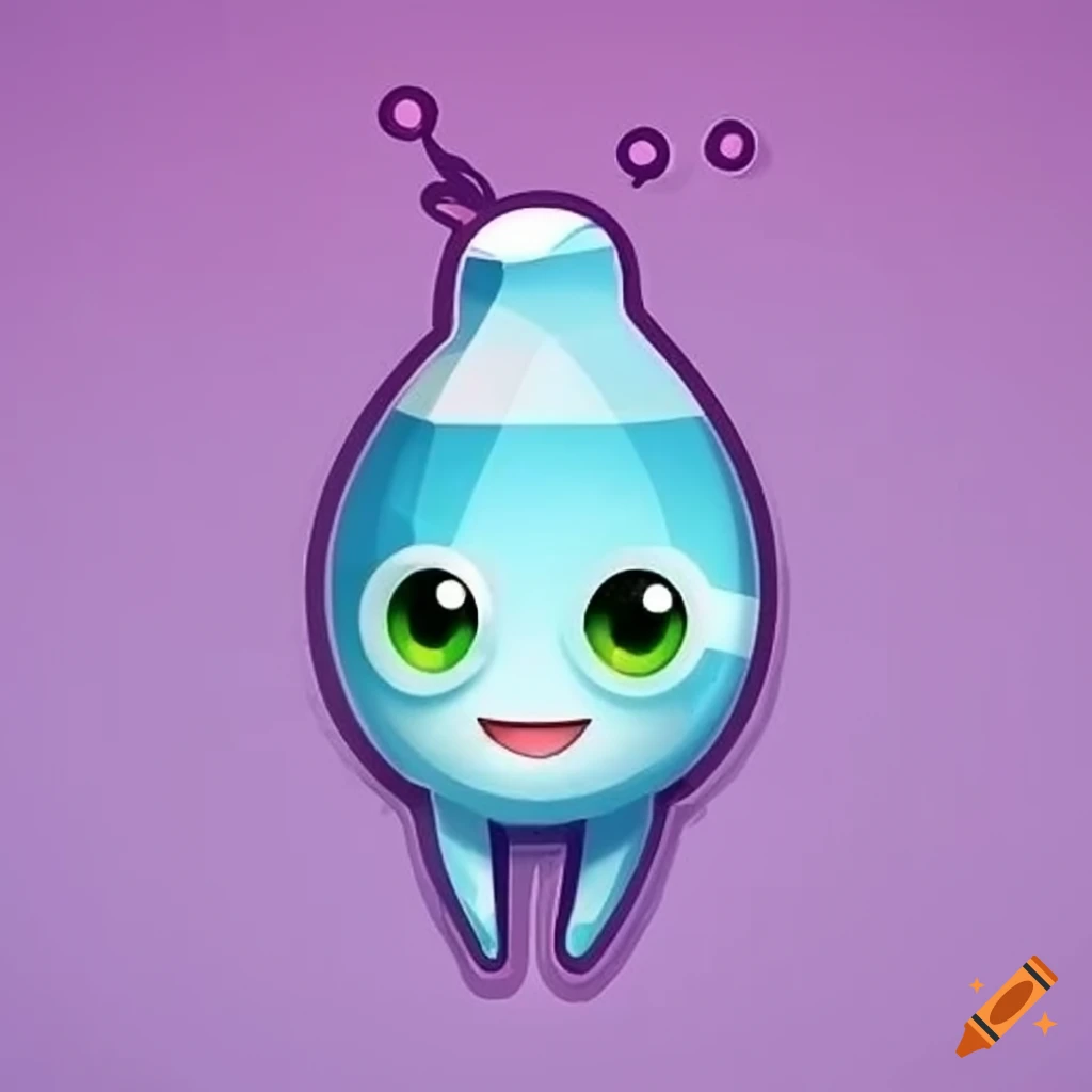 Bfdi glass water cup character with a blank stare on Craiyon