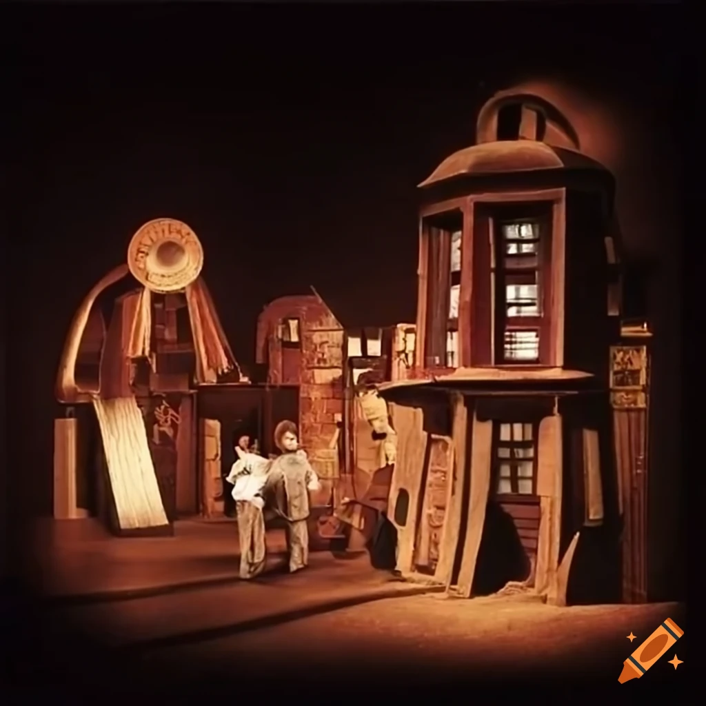 Vintage doctor who tv studio set with pub village on Craiyon