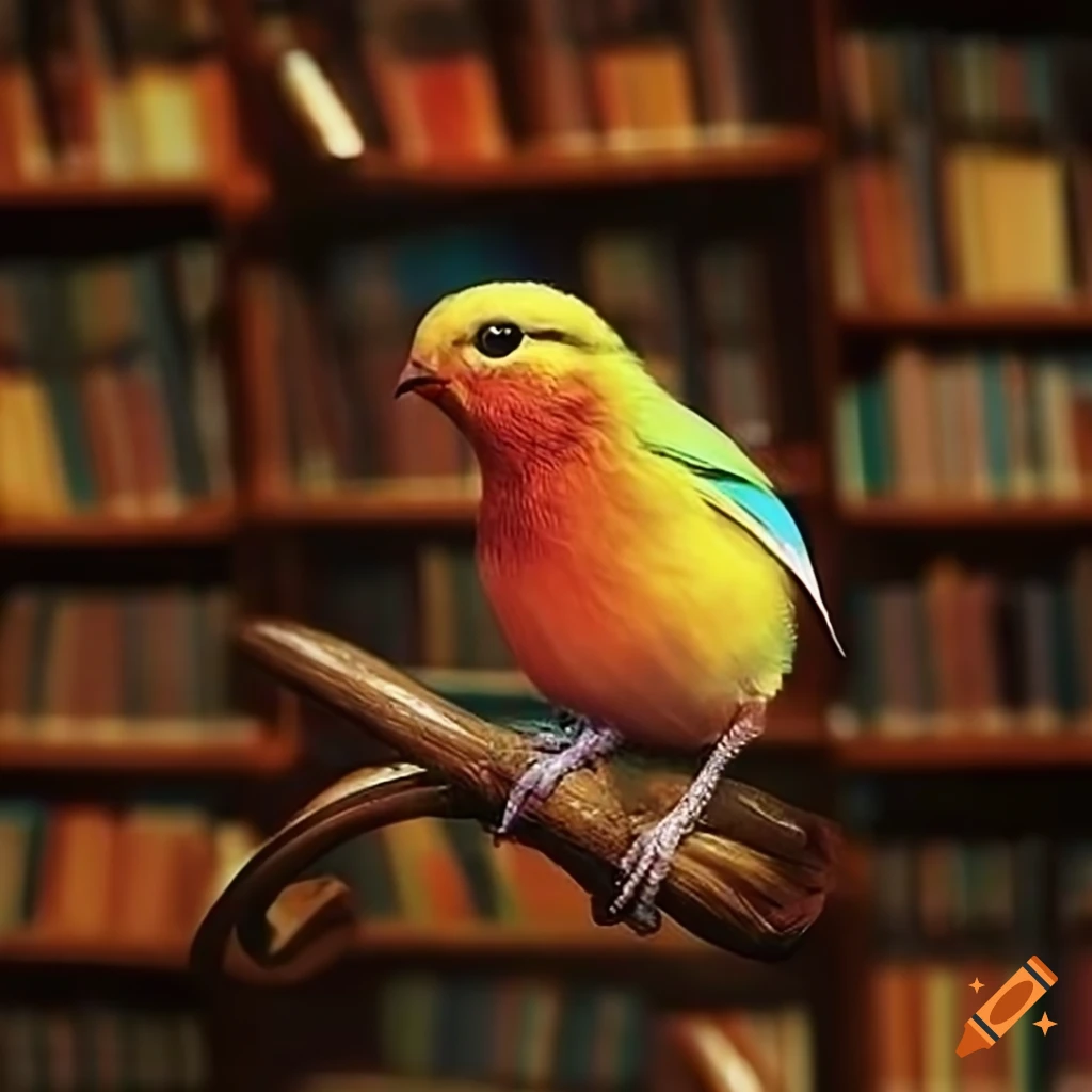 Small bird book on Craiyon