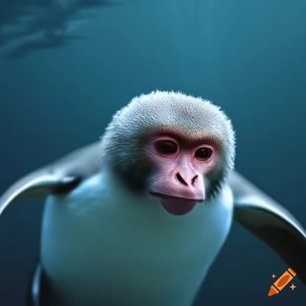 Monkey and penguin together on Craiyon