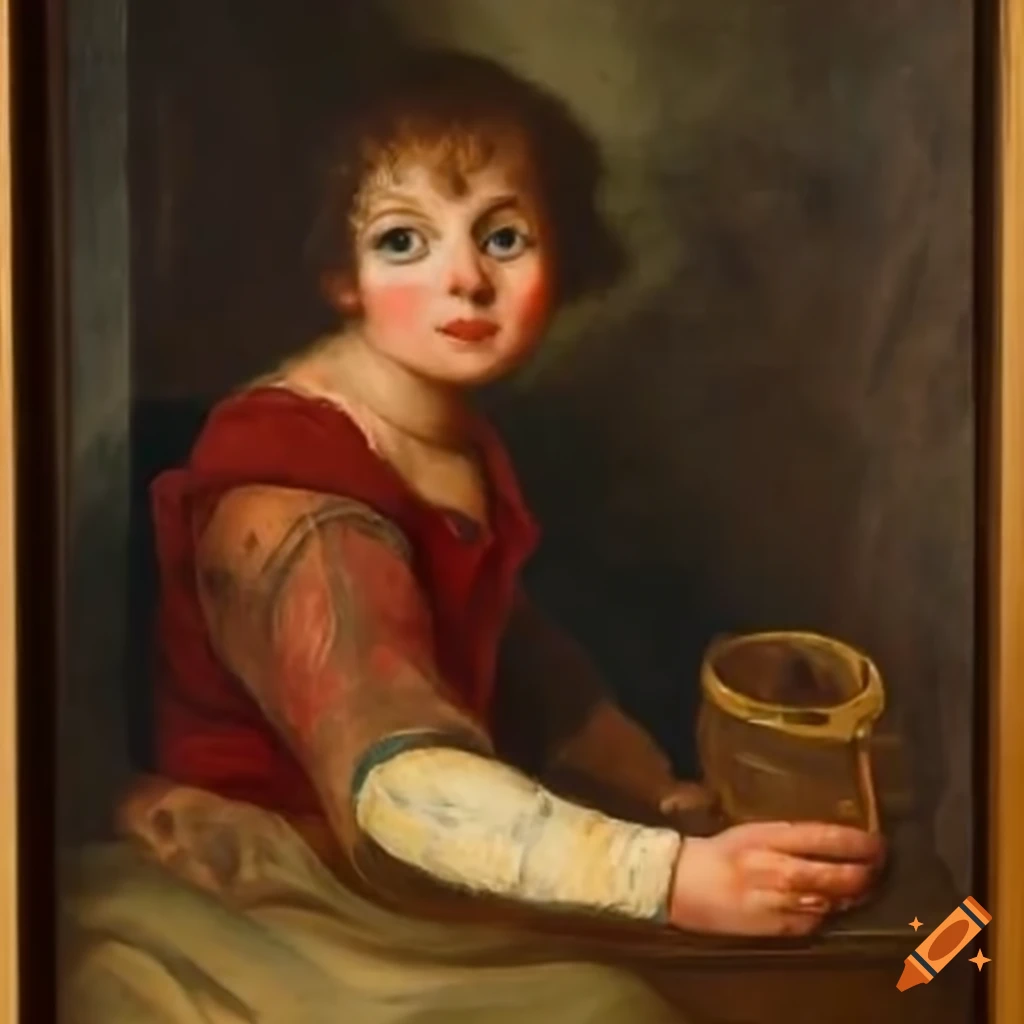 Detailed painting of a young thief stealing treasure on Craiyon