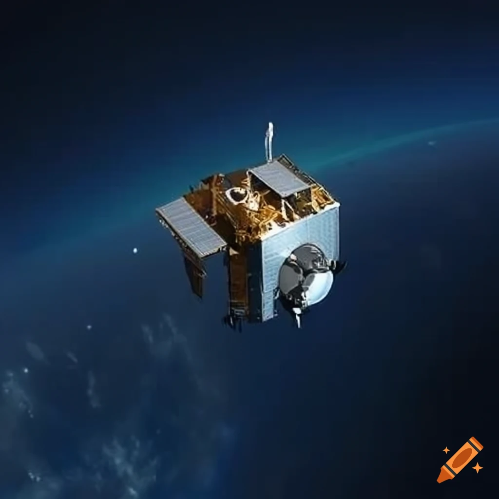 Falling satellite on Craiyon