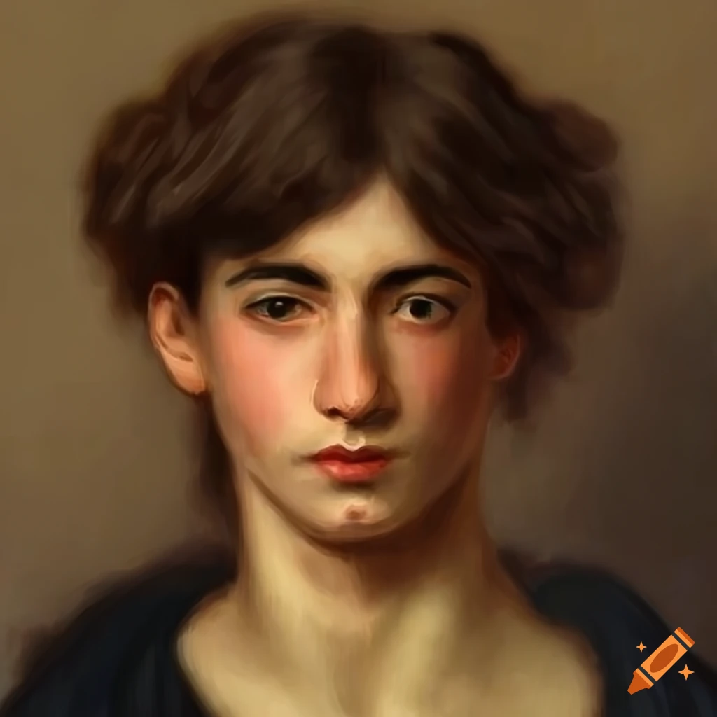 Realistic painting of the greek god of beauty and confidence on Craiyon