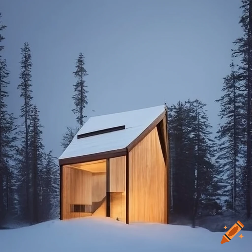 Norwegian nordic cabin with minimalist design