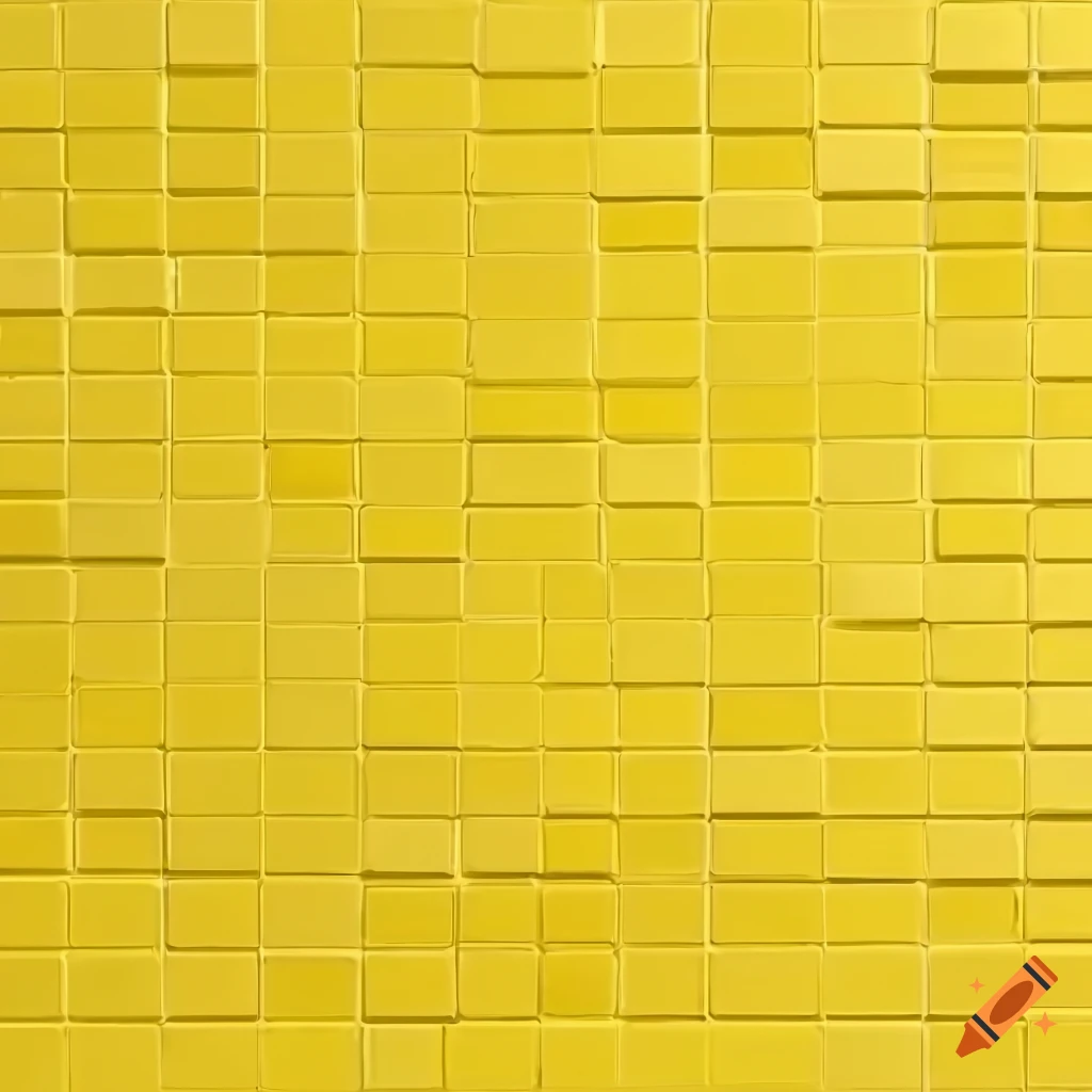 Anime style bright yellow concrete tile texture